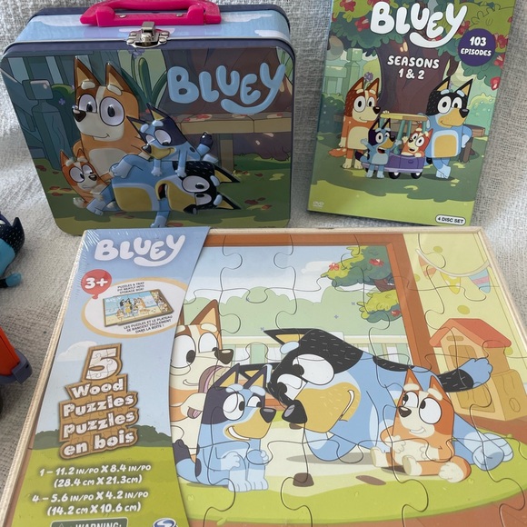 Toys | Bluey Dvd Puzzle And Lunchbox Set | Poshmark